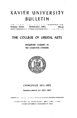 Xavier University Course Catalog | University Archives and Special ...