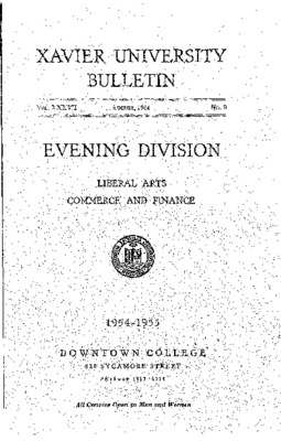 Xavier University Course Catalog | University Archives and Special ...