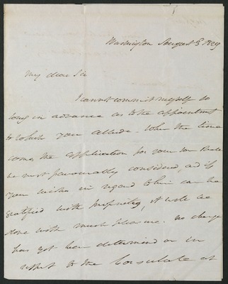 "Martin Van Buren letter to Moses Dawson" by Martin Van Buren