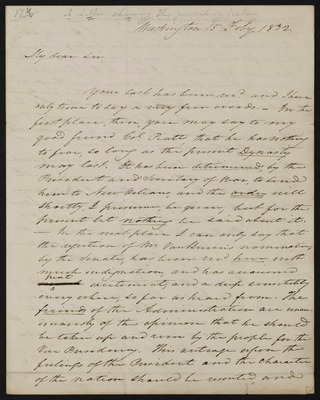 "William Berkeley Lewis letter to Moses Dawson" by William Berkeley Lewis