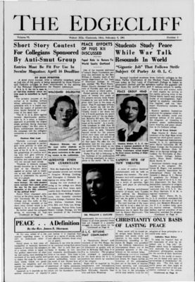 "Edgecliff Student Newspaper" by Edgecliff College - Cincinnati