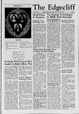 "Edgecliff Student Newspaper" by Edgecliff College - Cincinnati