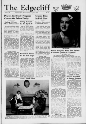 "Edgecliff Student Newspaper" by Edgecliff College - Cincinnati