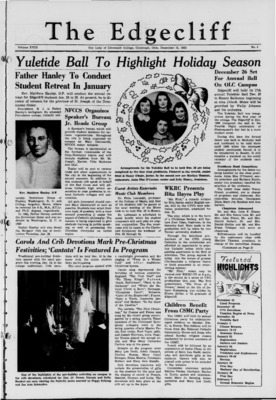 "Edgecliff Student Newspaper" by Edgecliff College - Cincinnati