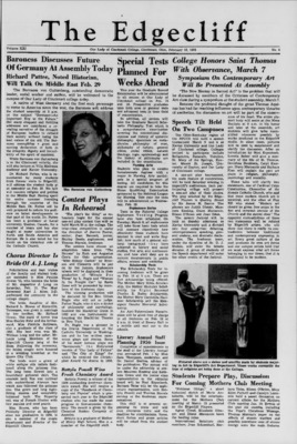 "Edgecliff Student Newspaper" by Edgecliff College - Cincinnati