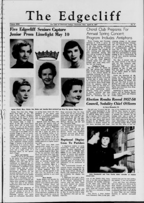 "Edgecliff Student Newspaper" by Edgecliff College - Cincinnati