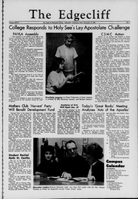 "Edgecliff Student Newspaper" by Edgecliff College - Cincinnati
