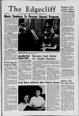 "Edgecliff Student Newspaper" by Edgecliff College - Cincinnati