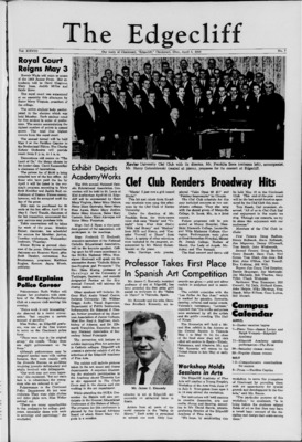 "Edgecliff Student Newspaper" by Edgecliff College - Cincinnati