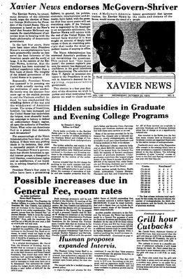 "Xavier University Newswire" by Xavier University (Cincinnati, Ohio)