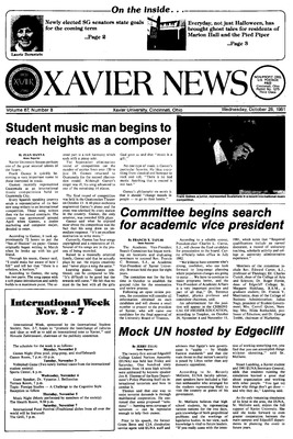 "Xavier University Newswire" by Xavier University (Cincinnati, Ohio)